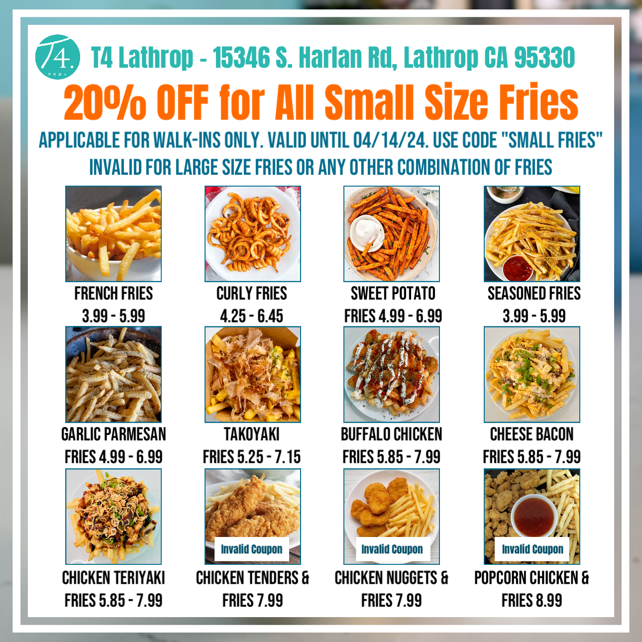 Order Online – T4 TEA FOR – T4 LATHROP