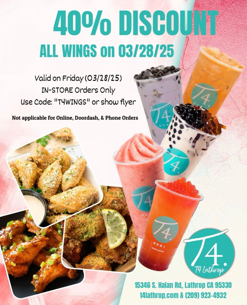 Order Online – T4 TEA FOR – T4 LATHROP